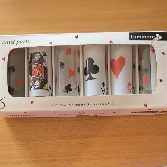 Luminarc | Dining | Luminarc Card Party Shooter Glass Set | Poshmark
